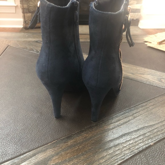 Shoes | Blue Suede Ankle Boots | Poshmark